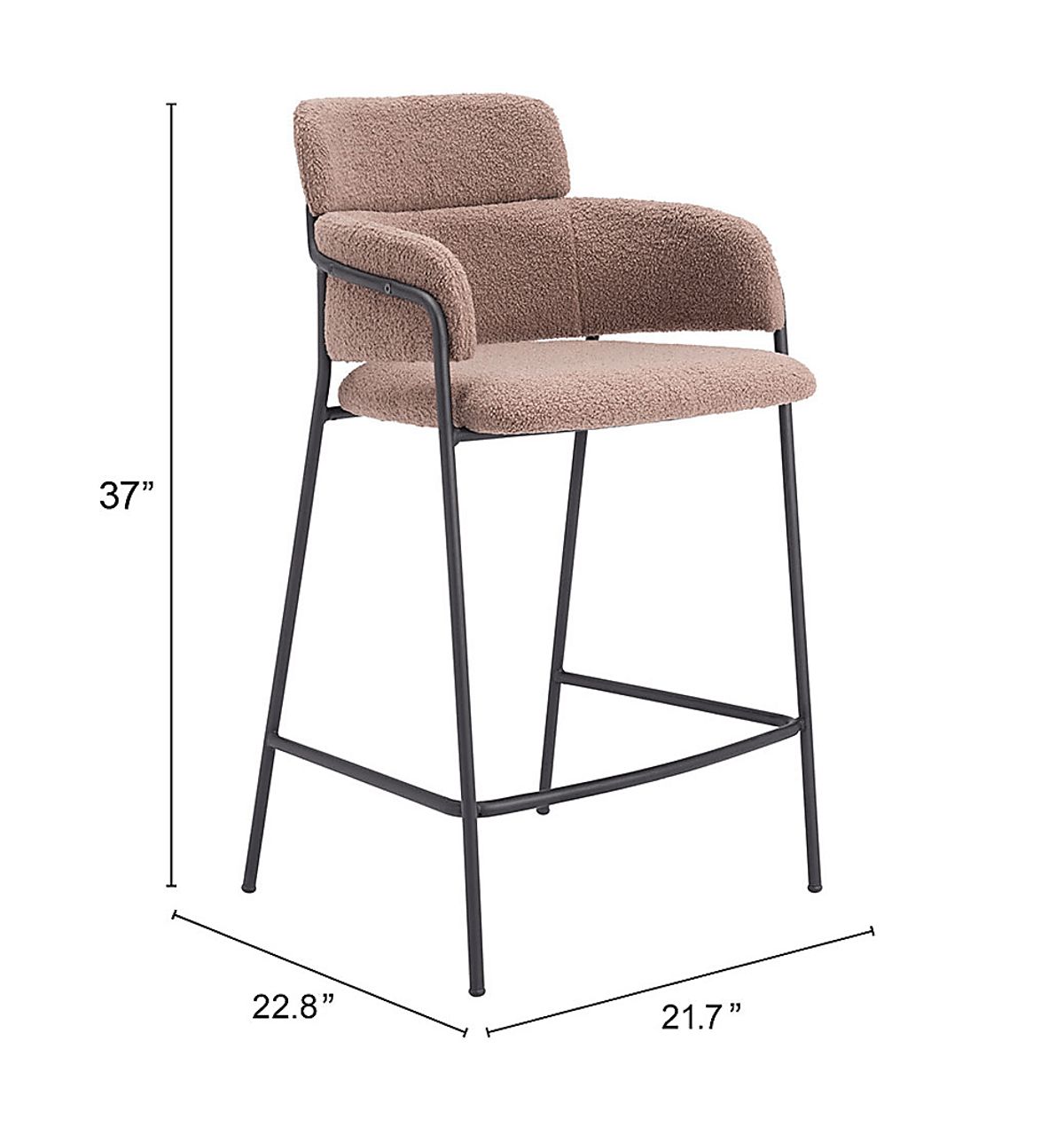 Brynns Black Black,Colors Brown Counter Height Stool, Set Of 2 | Rooms ...