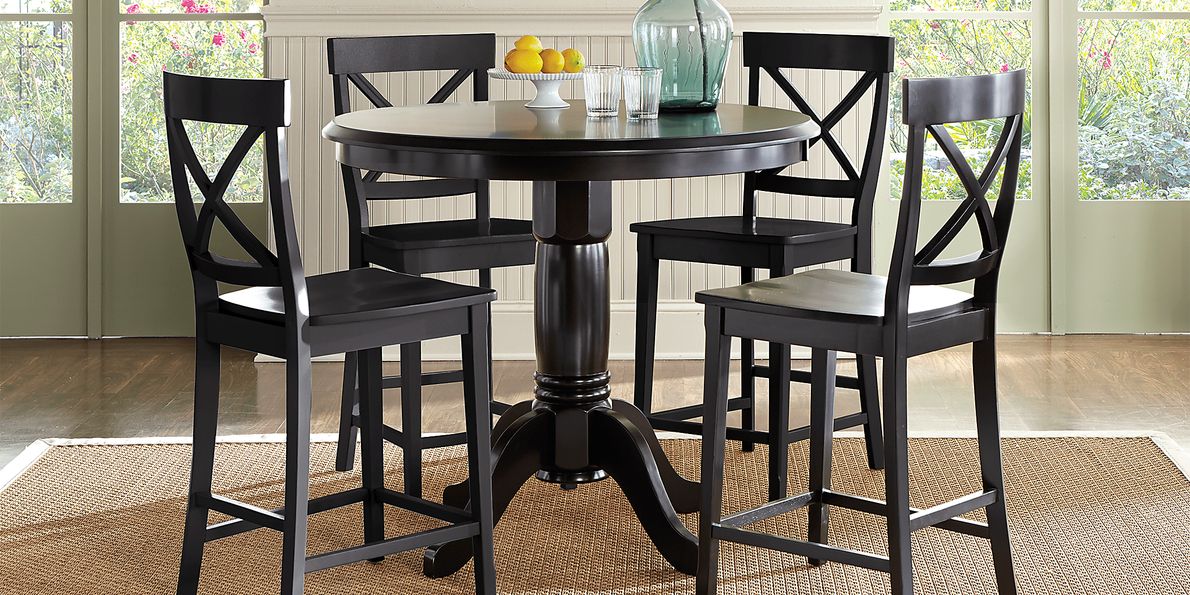 Brynwood 5 Pc Black Black,Colors Dining Room Set With Counter Height ...