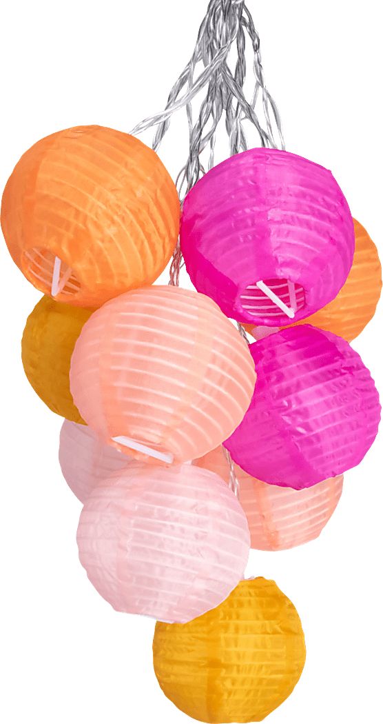 Bubbling Bauble Pink Outdoor Solar String Lights - Rooms To Go