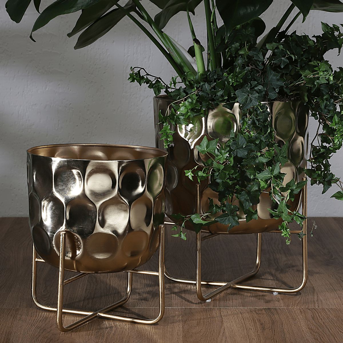 Buckram Gold Colors,Metal Yellow Planter | Rooms to Go
