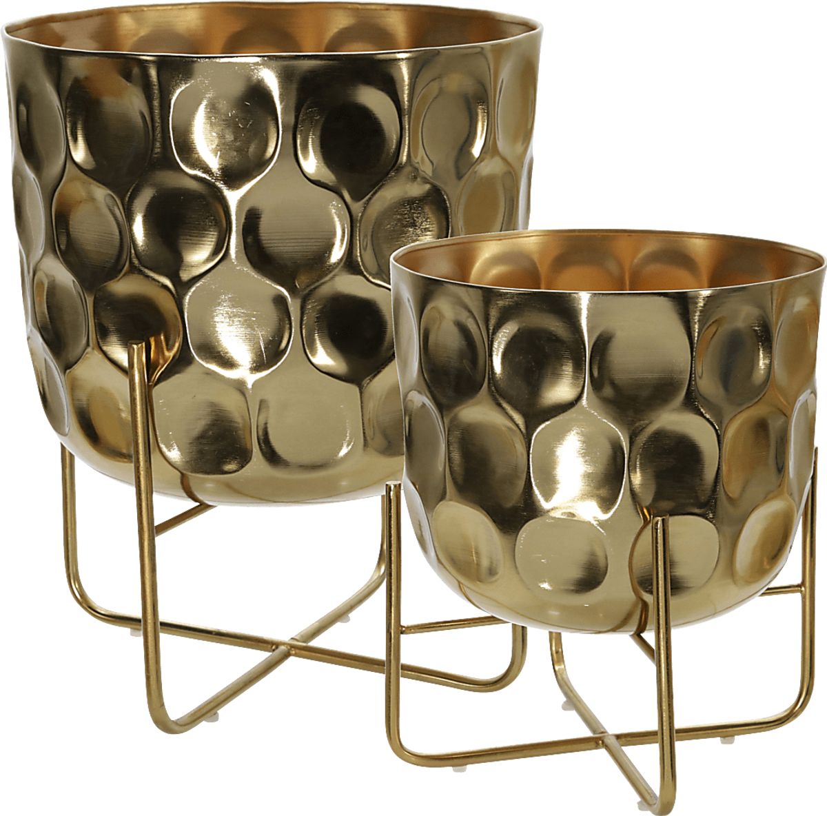 Buckram Gold Colors,Metal Yellow Planter | Rooms to Go