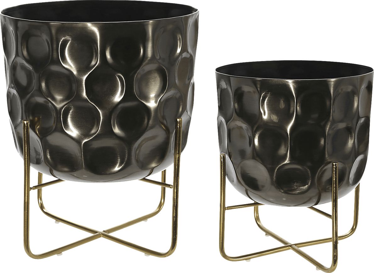 Buckram Gunmetal Gray Planter - Rooms To Go