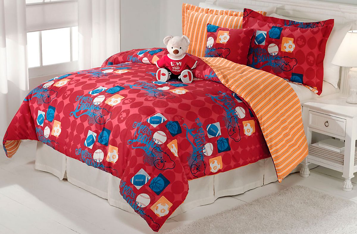 Build A Bear Red Twin Bed Set | Rooms to Go