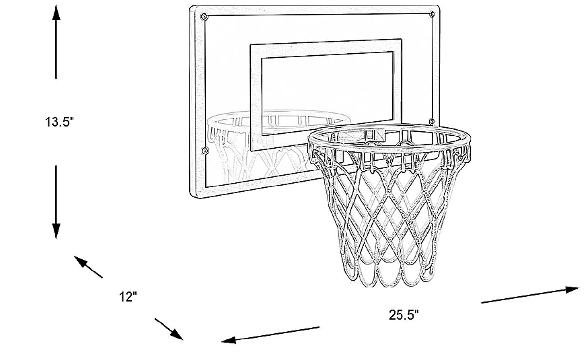Build-A-Bunk Blue Colors Basketball Hoop | Rooms to Go
