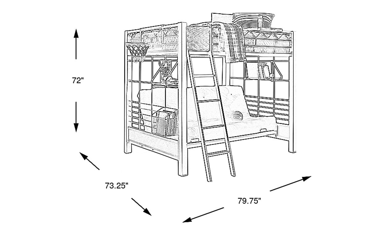 Build-A-Bunk Gray Bunk Bed | Rooms to Go