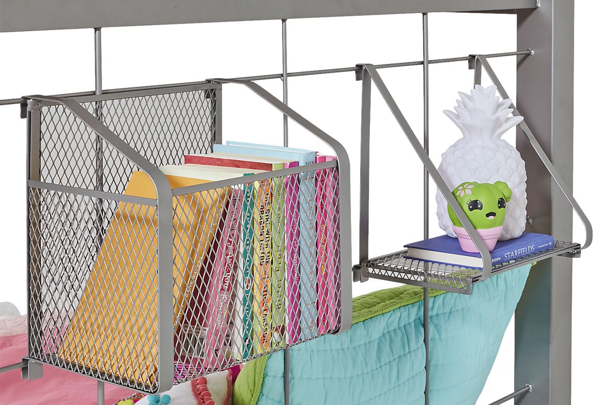 Build-A-Bunk Gray Twin/Twin Bunk Bed With Gray Accessories - Rooms To Go