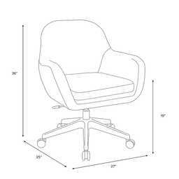 Bulwer White Linen,Polyester Fabric Desk Chair | Rooms to Go