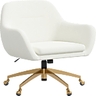 Bulwer White Linen,Polyester Fabric Desk Chair | Rooms to Go