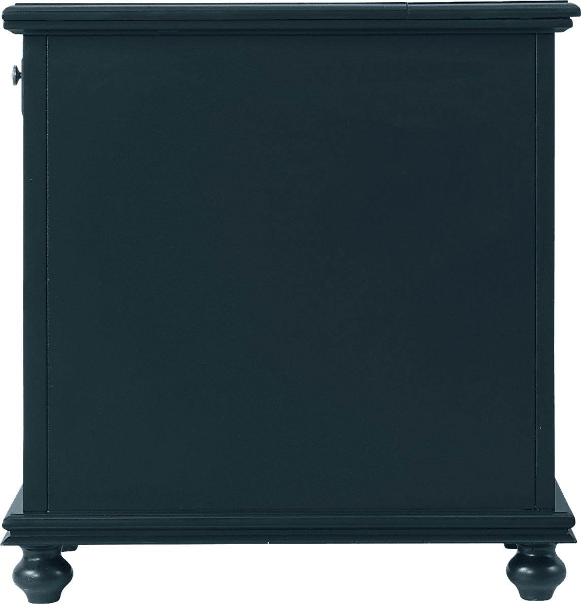 Bunyard Navy Blue Chairside Table - Rooms To Go