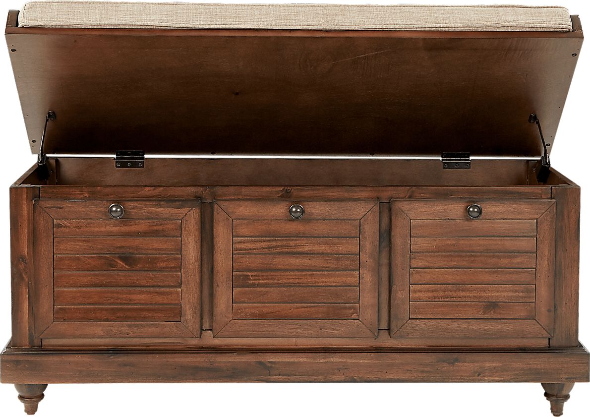 Burrard Brown Storage Bench - Rooms To Go
