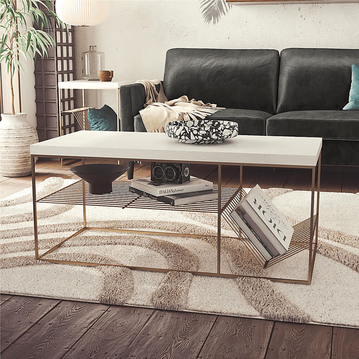 Bushey Gold Colors,Metal Cocktail Table | Rooms to Go