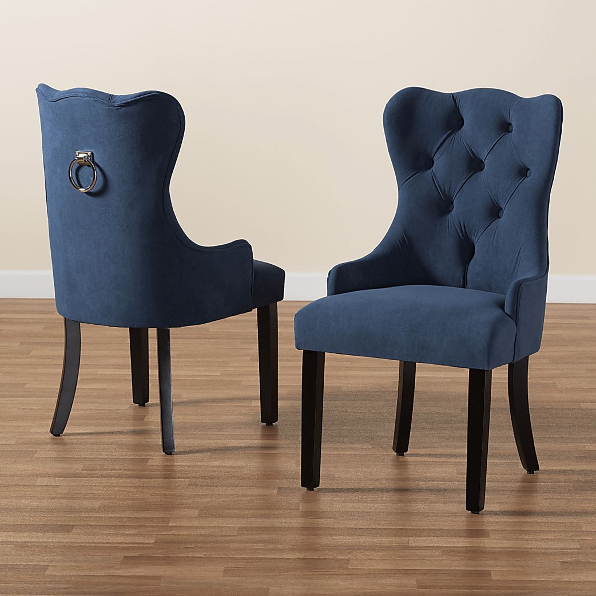 Bushire Navy Colors Polyester Fabric Dining Chair | Rooms to Go