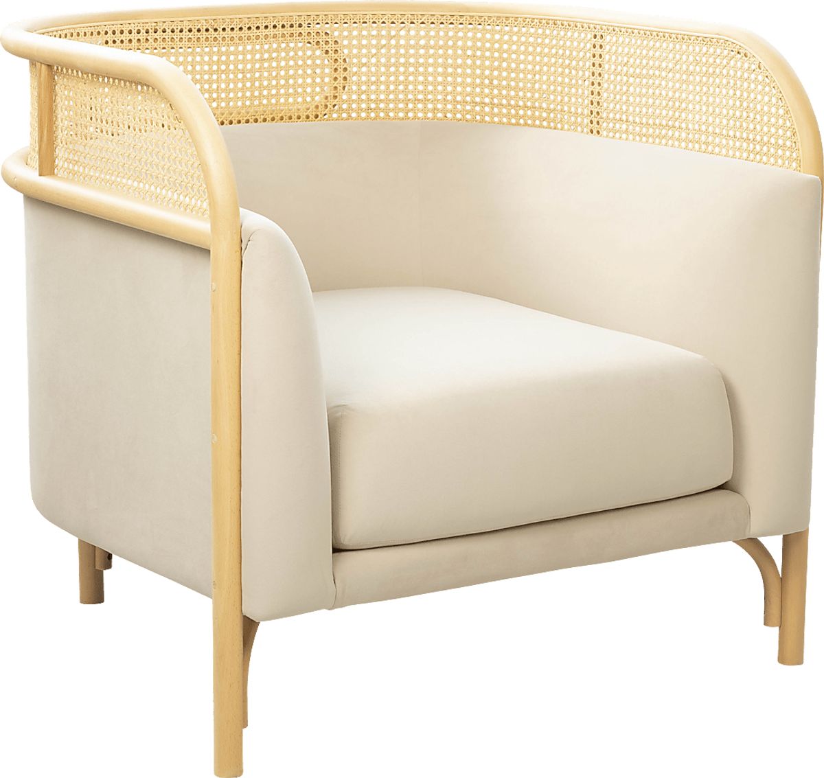 Bybee Cream Beige Polyester Fabric Accent Chair | Rooms to Go