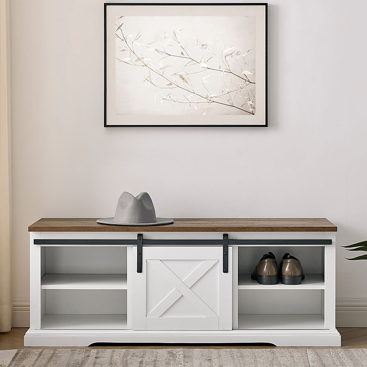 Bydand White Accent Bench | Rooms to Go