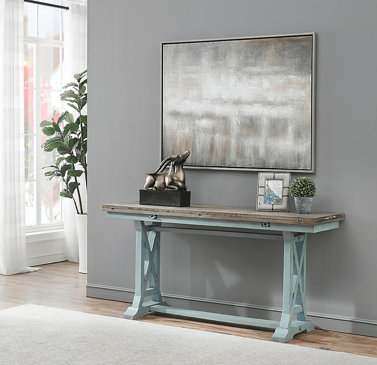 Bywood Blue Colors Foldout Console Table | Rooms to Go