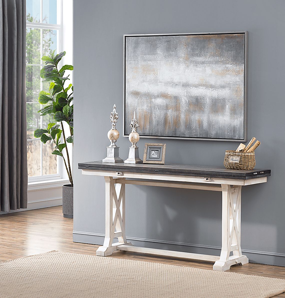 Bywood Natural Foldout Console Table - Rooms To Go