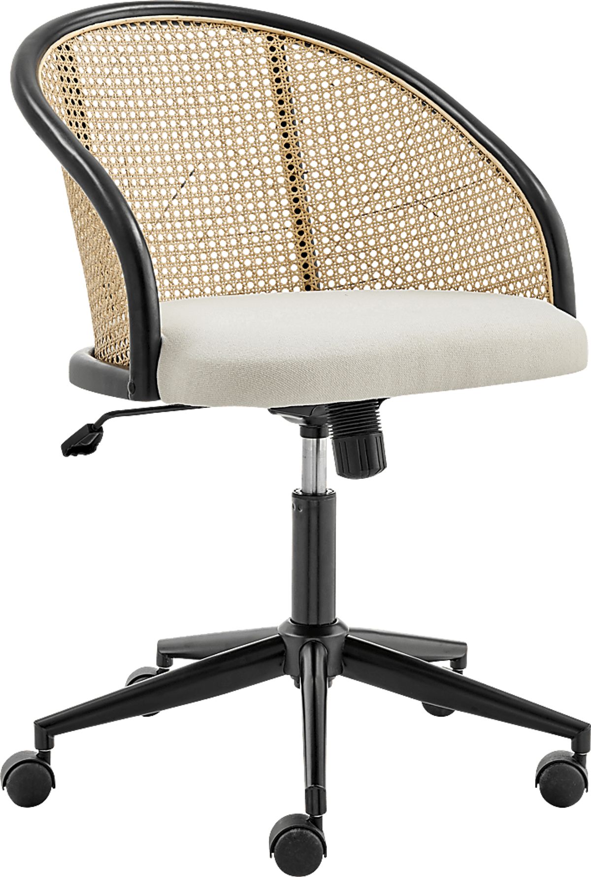 Cabezone Beige Velvet Plush Desk Chair | Rooms to Go
