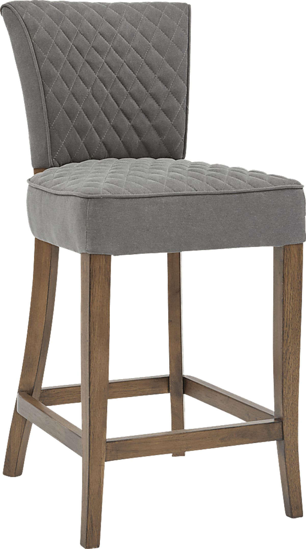 Cabiness Light Oak Wood Gray Counter Stool | Rooms to Go