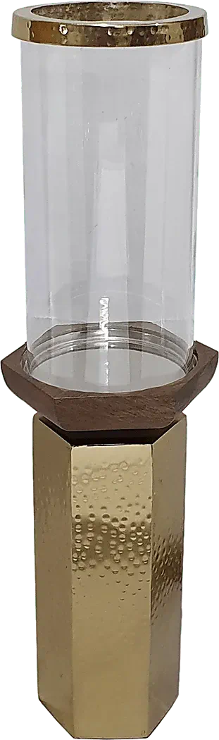 Cachuma I Gold Yellow Candle Holder | Rooms to Go