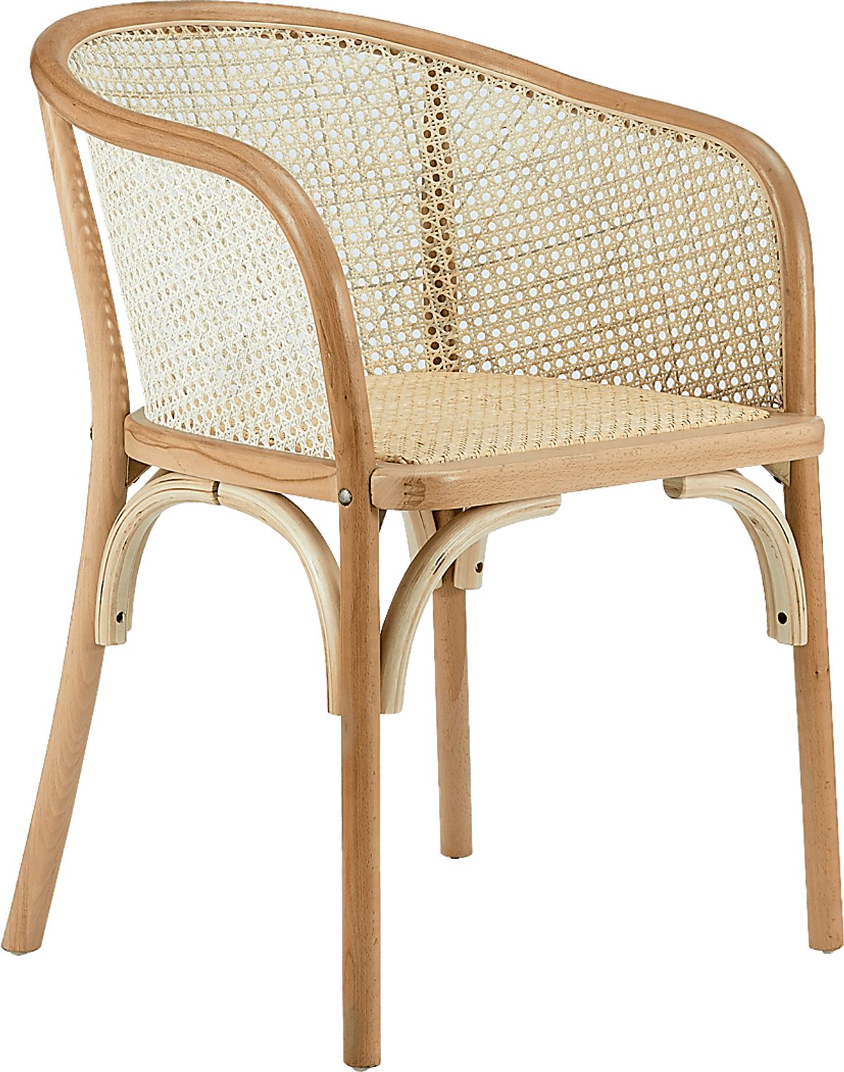 Cahic Natural Beige,White Arm Chair | Rooms to Go
