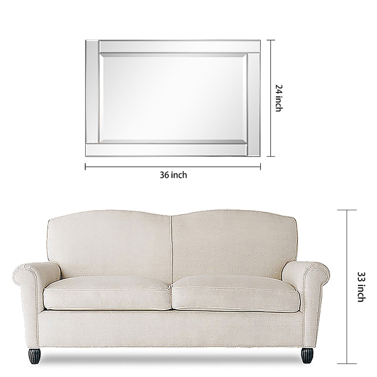 Caimbrae I Translucent White Mirror | Rooms to Go