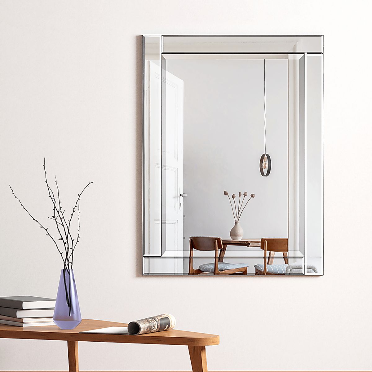 Caimbrae II Translucent White Mirror | Rooms to Go