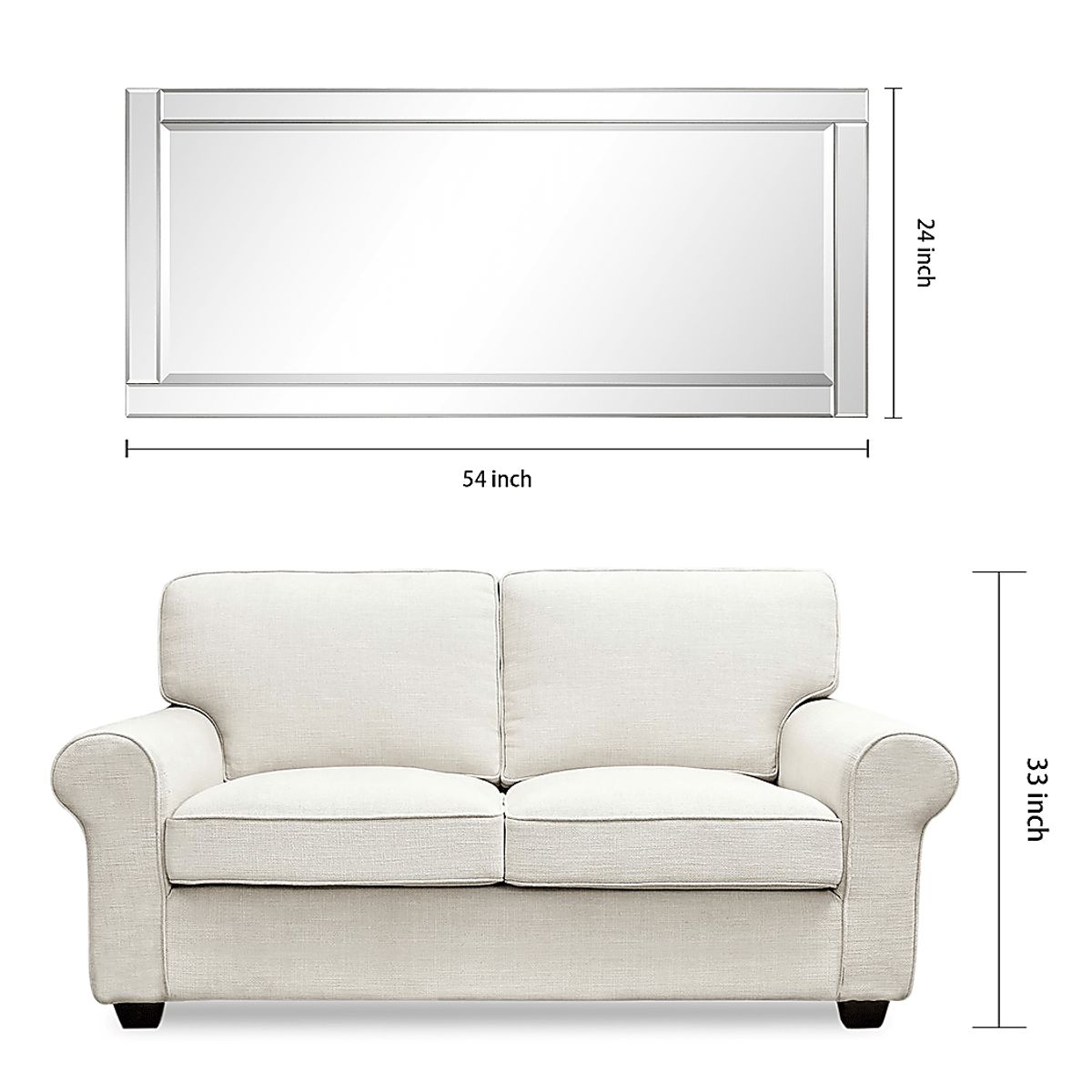 Caimbrae III Translucent White Mirror | Rooms to Go
