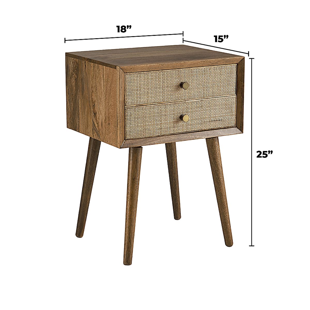 Caisson Brown Dark Wood End Table | Rooms to Go