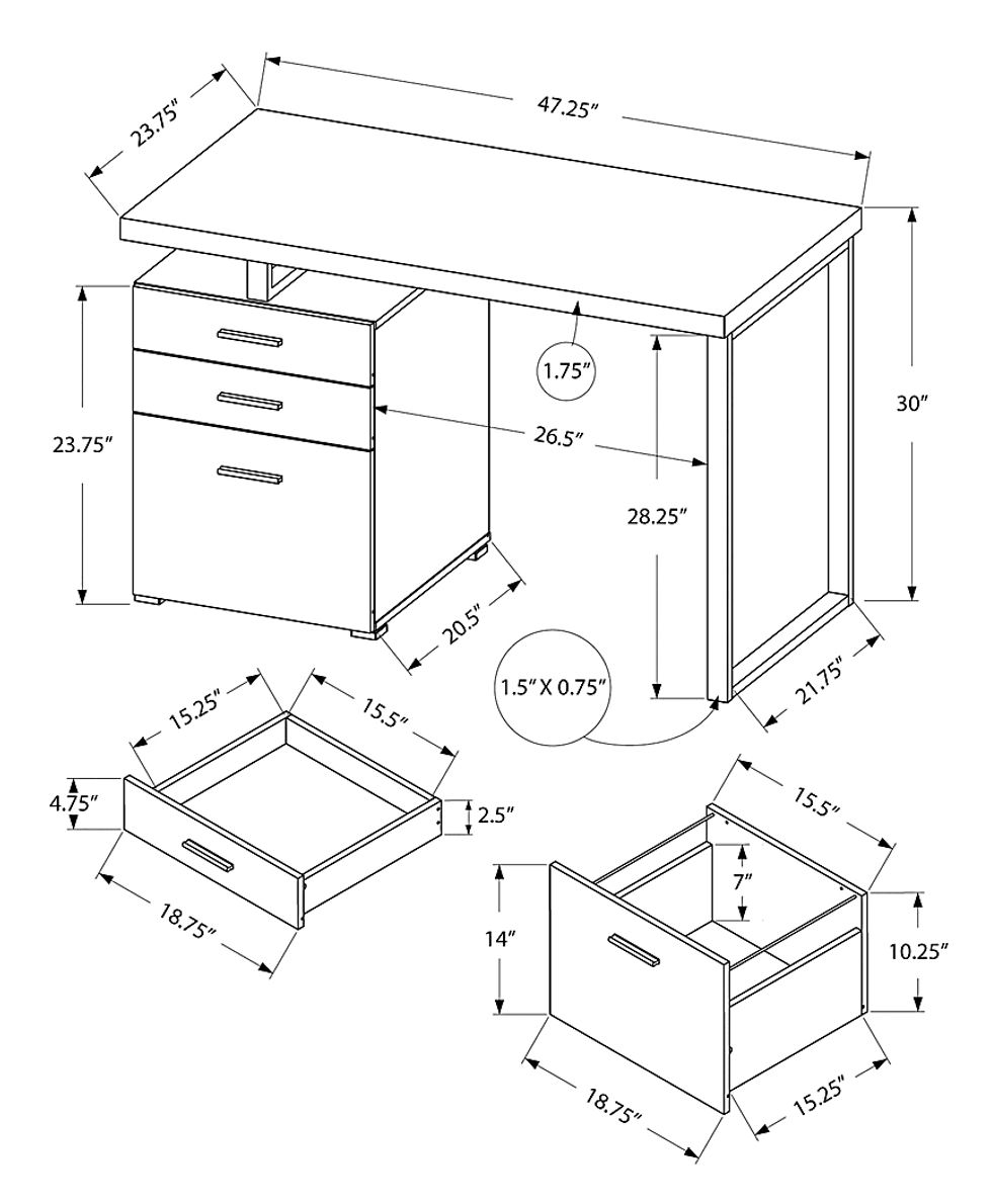 Calavetti Granite Desk - Rooms To Go
