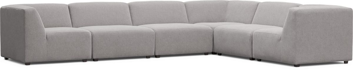 Cindy Crawford Calay Ash Beige,Gray 6 Pc Outdoor Sectional | Rooms to Go