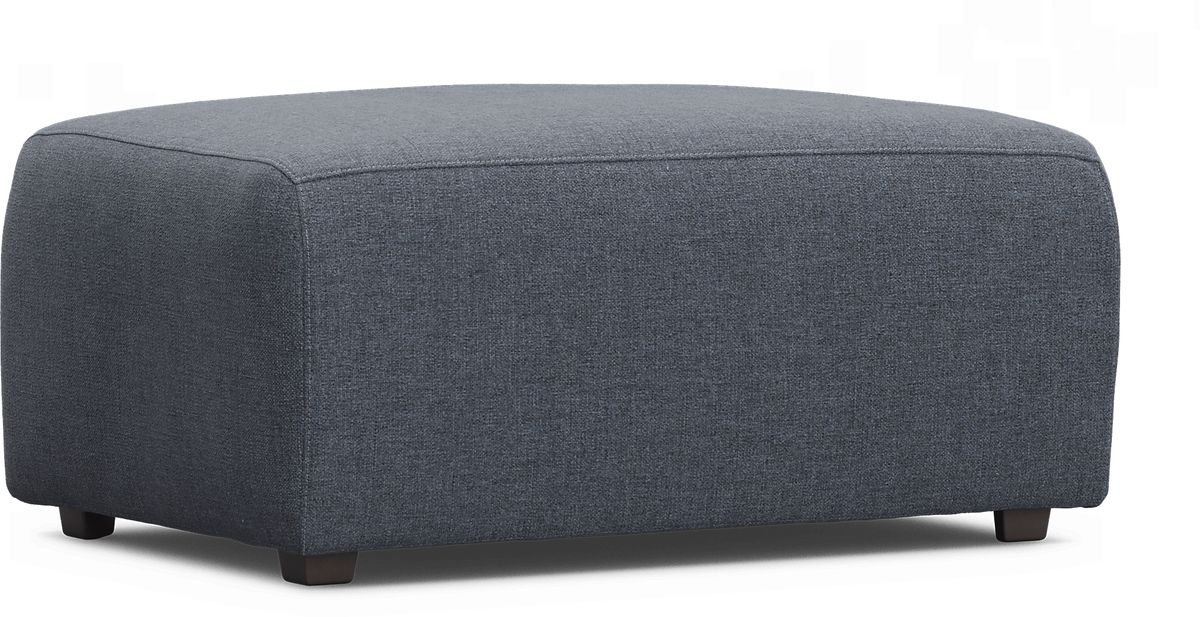 Cindy Crawford Calay Denim Blue Outdoor Ottoman | Rooms to Go