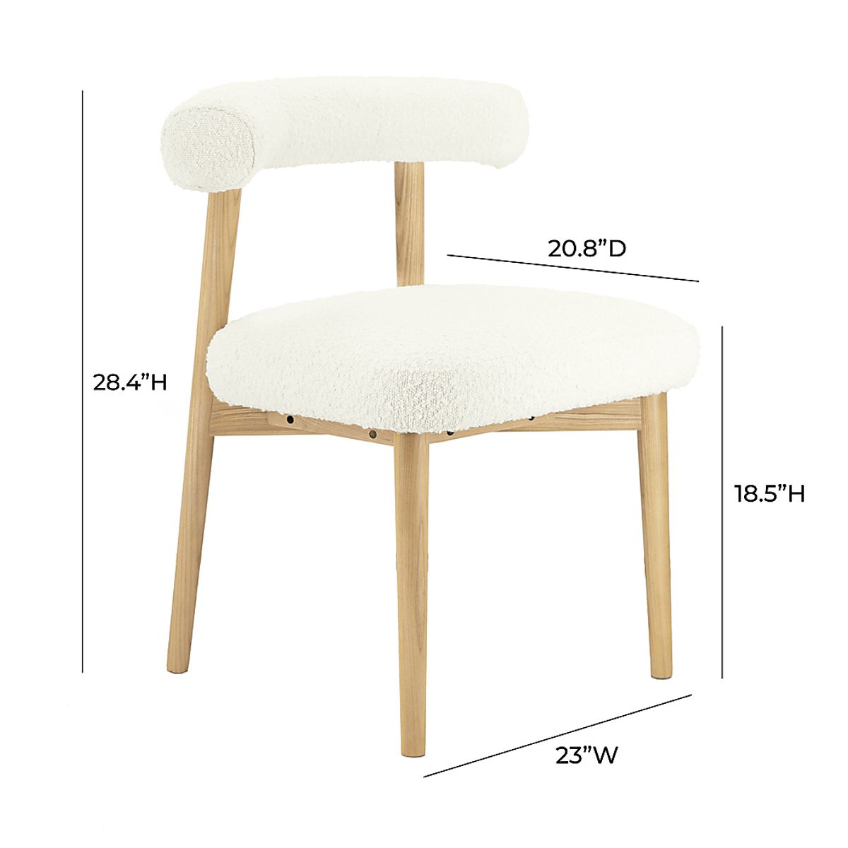Calewood Cream Beige Polyester Fabric Dining Chair | Rooms to Go