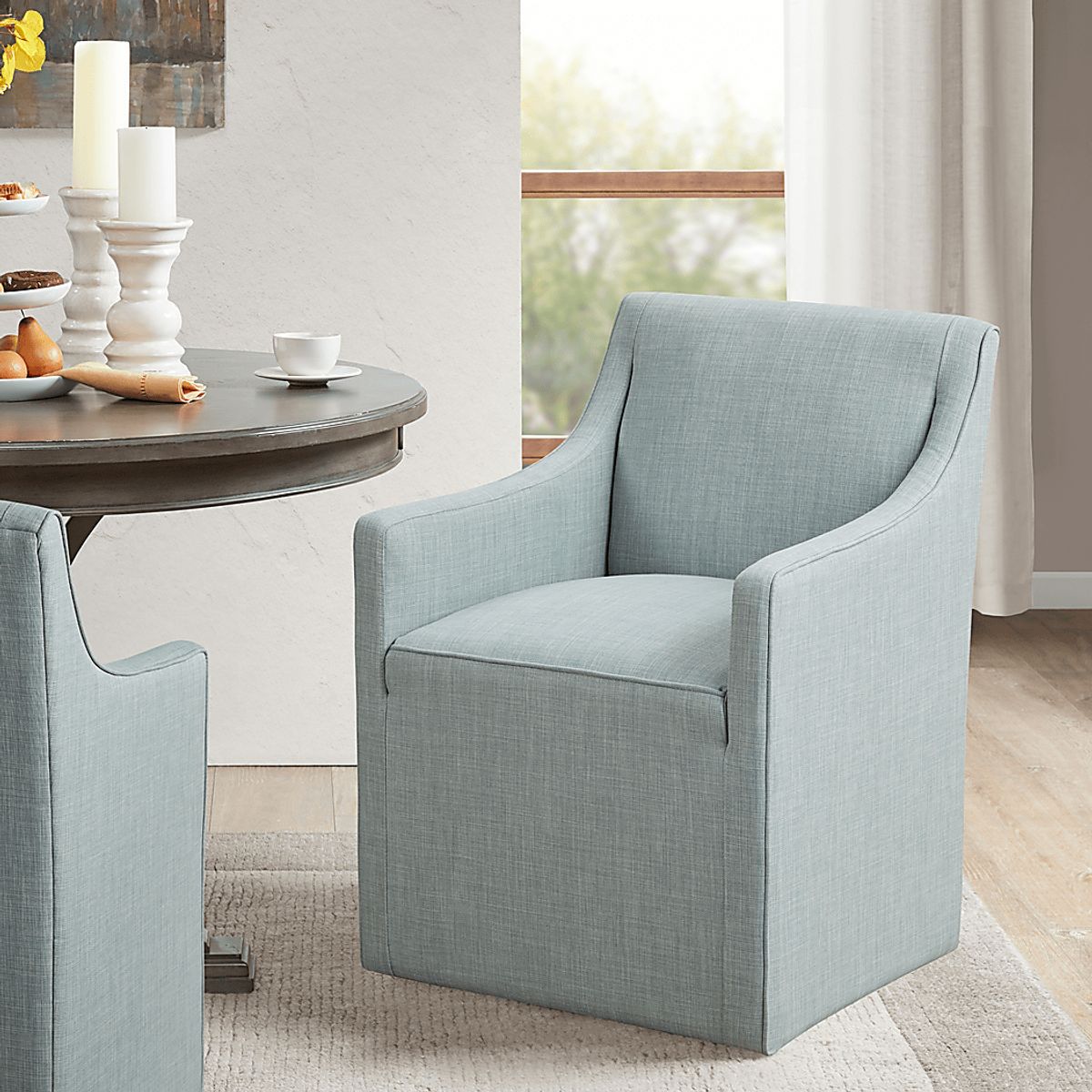 Calixto Blue Polyester Fabric Arm Chair | Rooms to Go