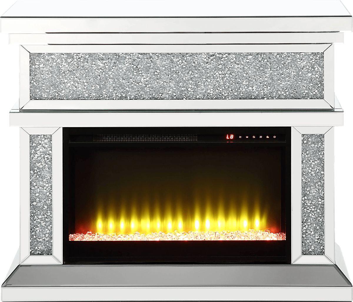 Callabell Silver Gray 39" Console, With Electric Fireplace | Rooms to Go