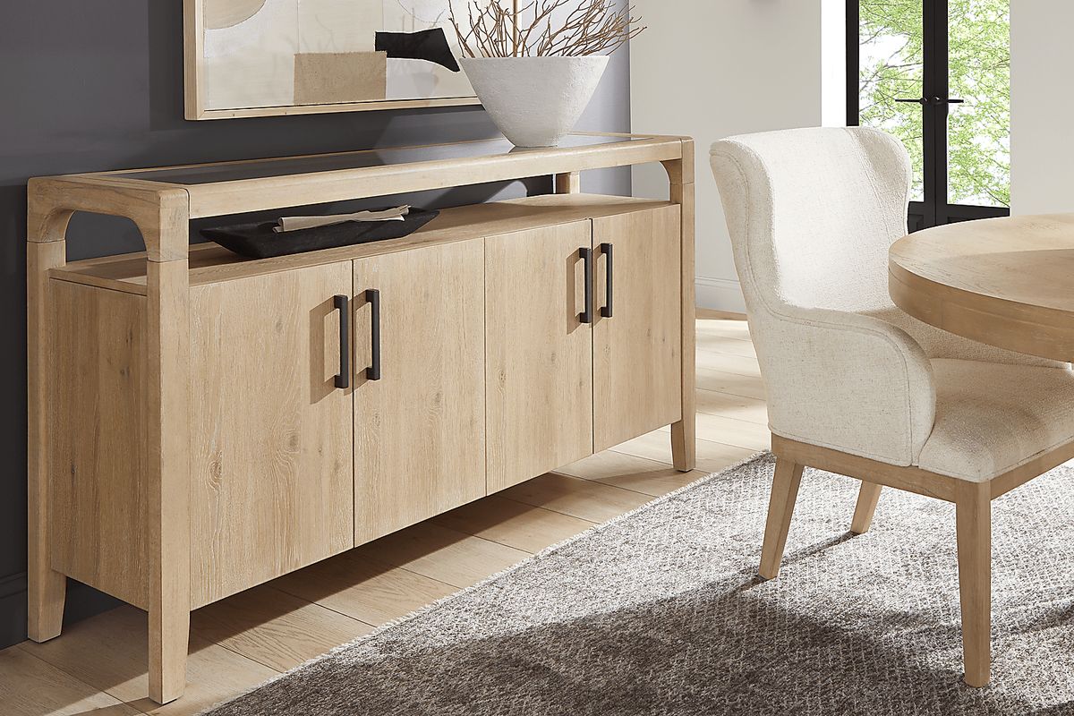 Callen Way Beige Colors,Light Wood,White Sideboard | Rooms to Go