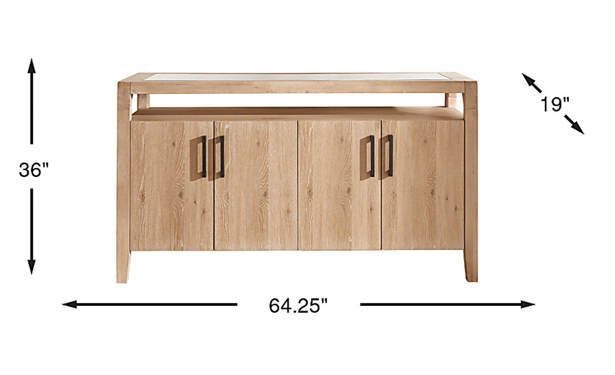 Callen Way Beige Colors,Light Wood,White Sideboard | Rooms to Go