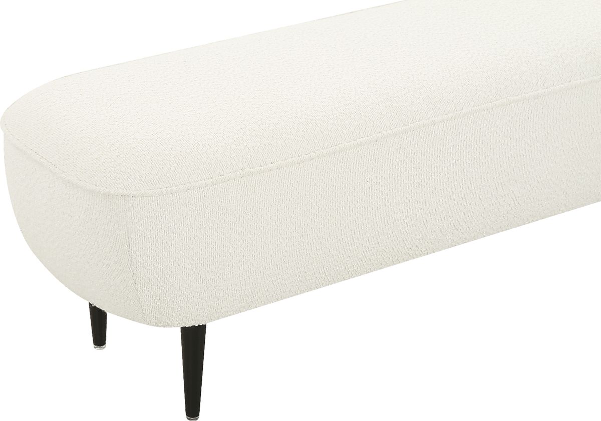 Calstan Cream Beige Polyester Fabric Bench | Rooms to Go