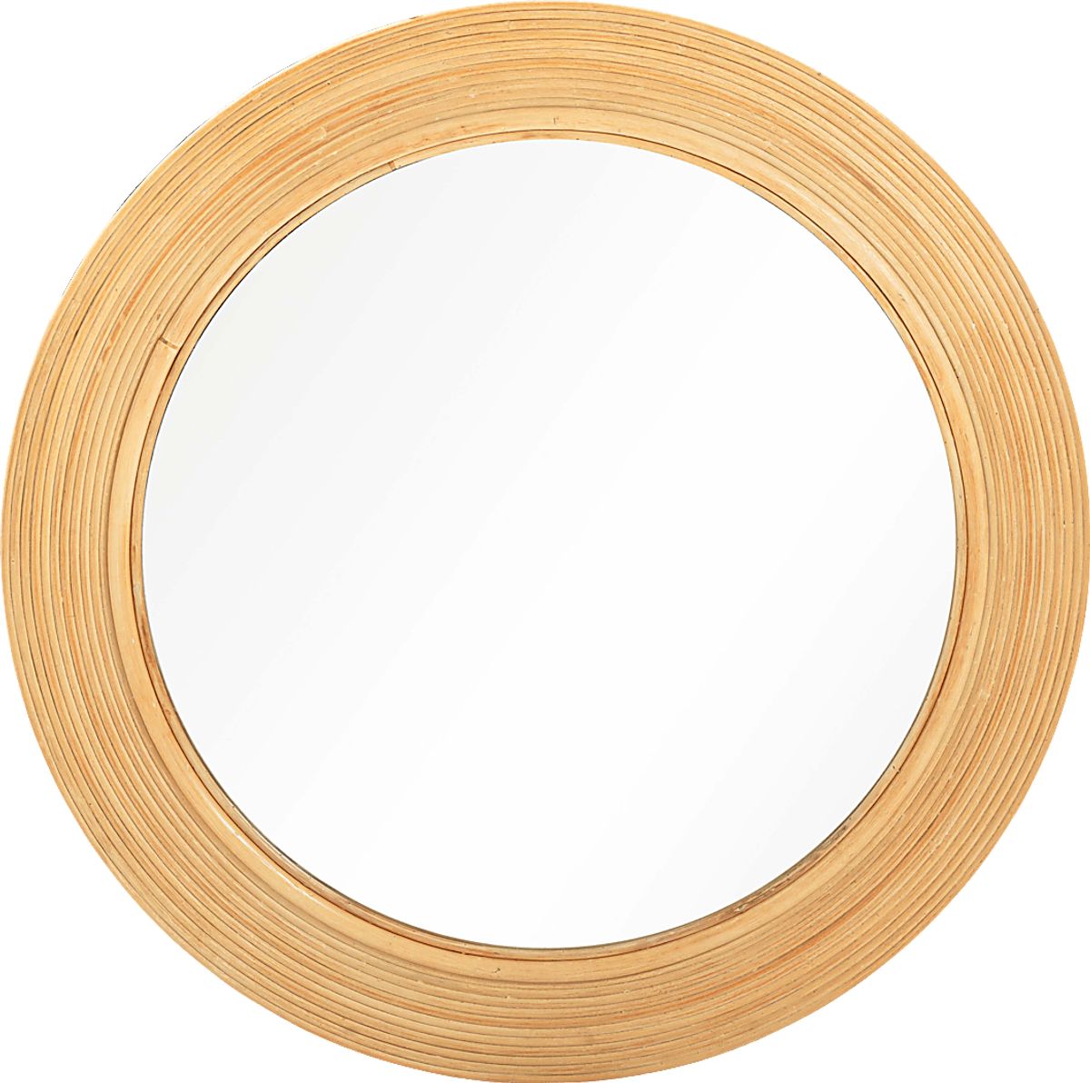 Cambertree Brown Dark Wood Round Mirror | Rooms to Go