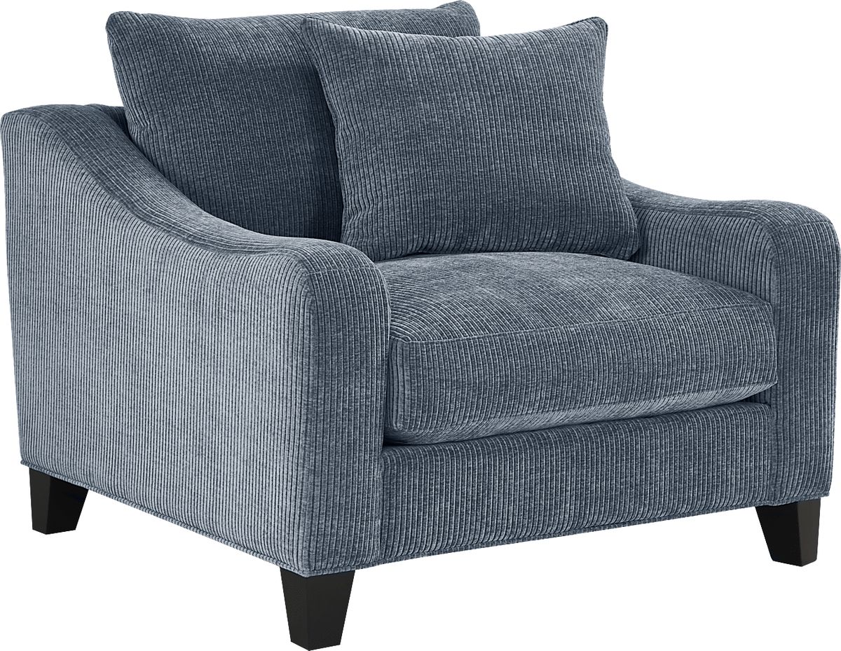 Cindy Crawford Cambria Blue Polyester Fabric Chair | Rooms to Go