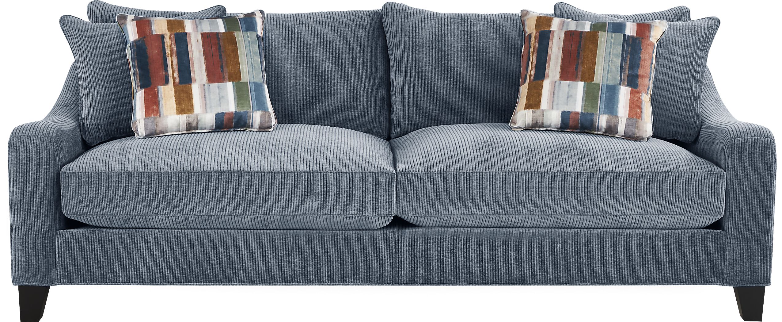 Cindy Crawford Cambria Blue Polyester Fabric Sofa | Rooms to Go