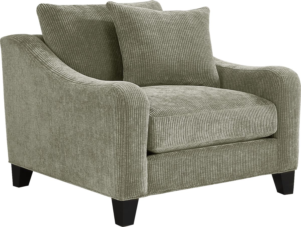Cindy Crawford Cambria Sage Green Polyester Fabric Chair | Rooms to Go