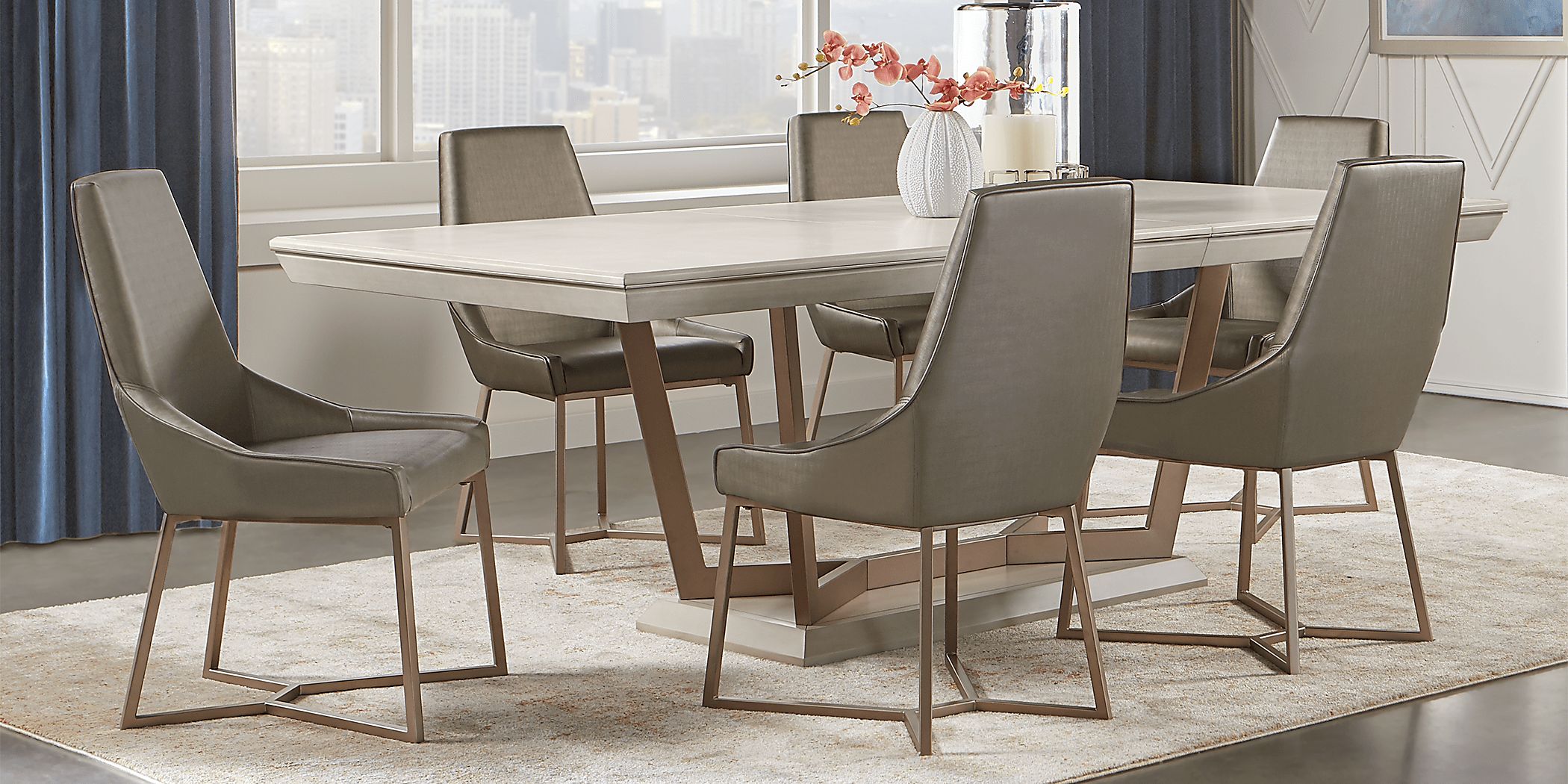 Cambrian Court 5 Pc Natural Light Wood Dining Room Set With Dining ...