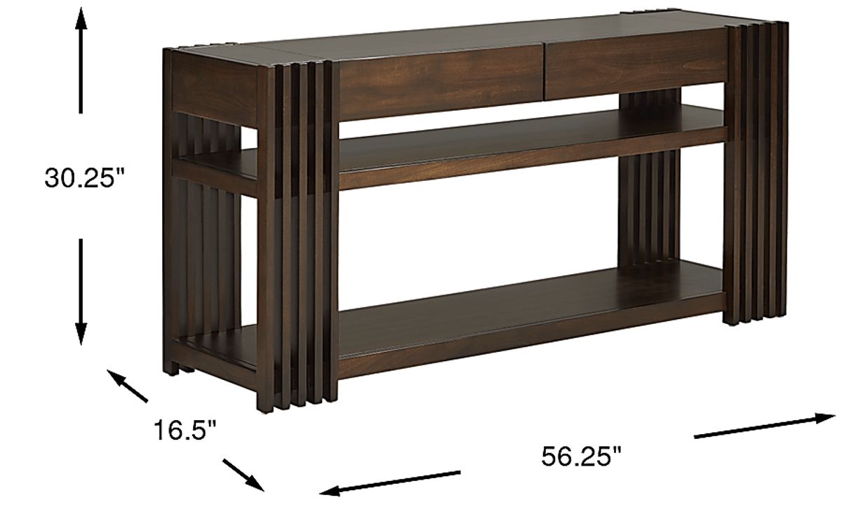 Camellia Brown Cherry Dark Wood Mdf,Wood Console Table | Rooms to Go