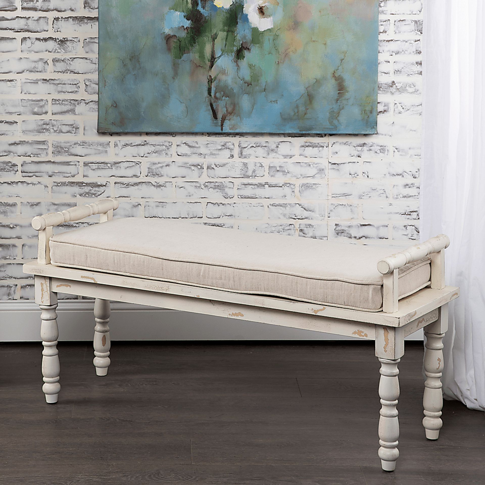 Camfield Beige Accent Bench | Rooms to Go
