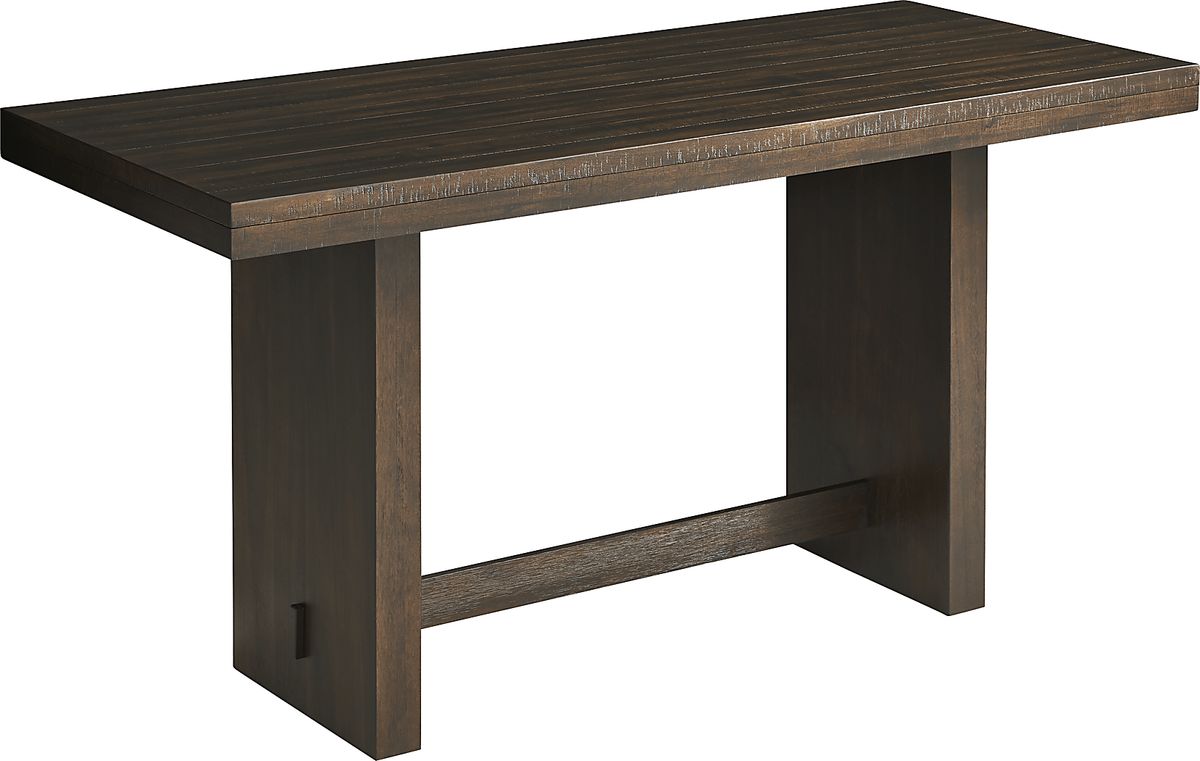 Camille 5 Pc Chestnut Dark Wood Dining Room Set With Counter Height ...