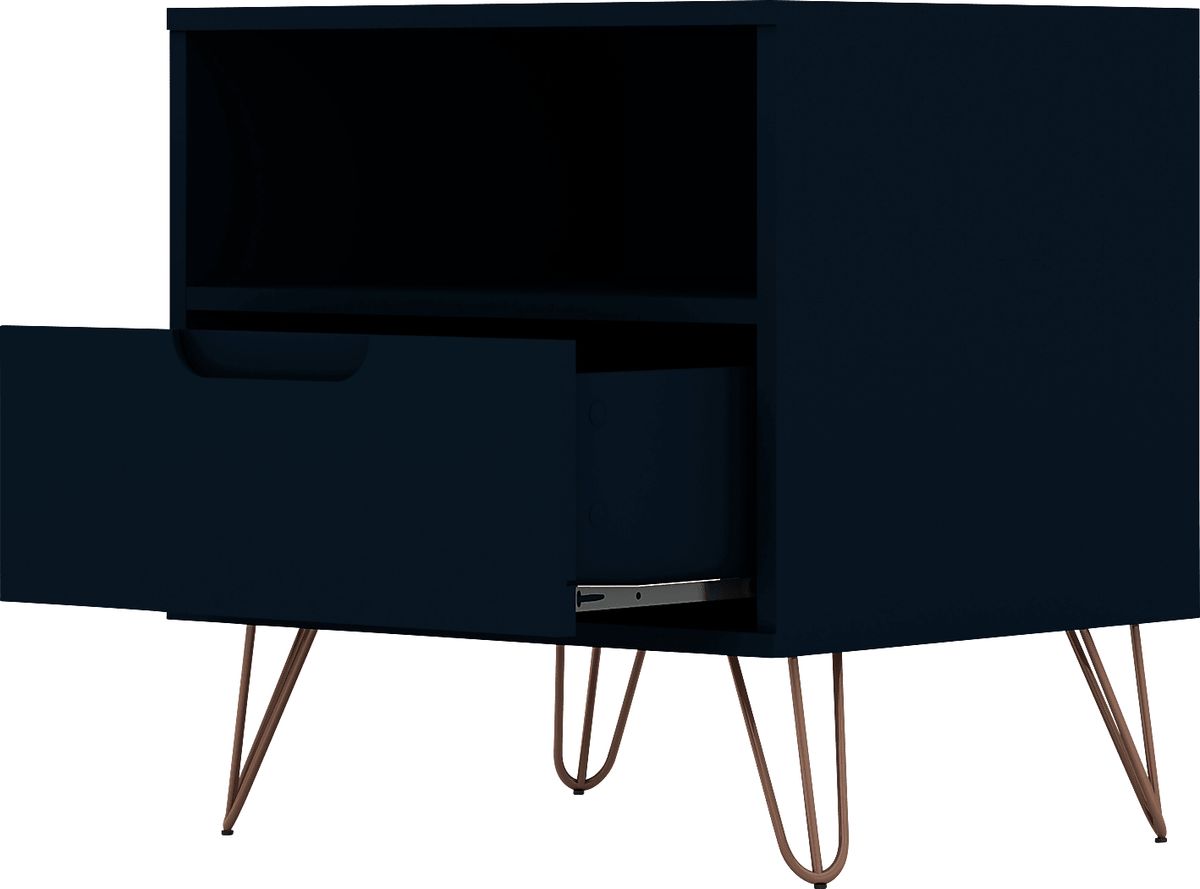 Camomile IV Midnight Blue Nightstand | Rooms to Go