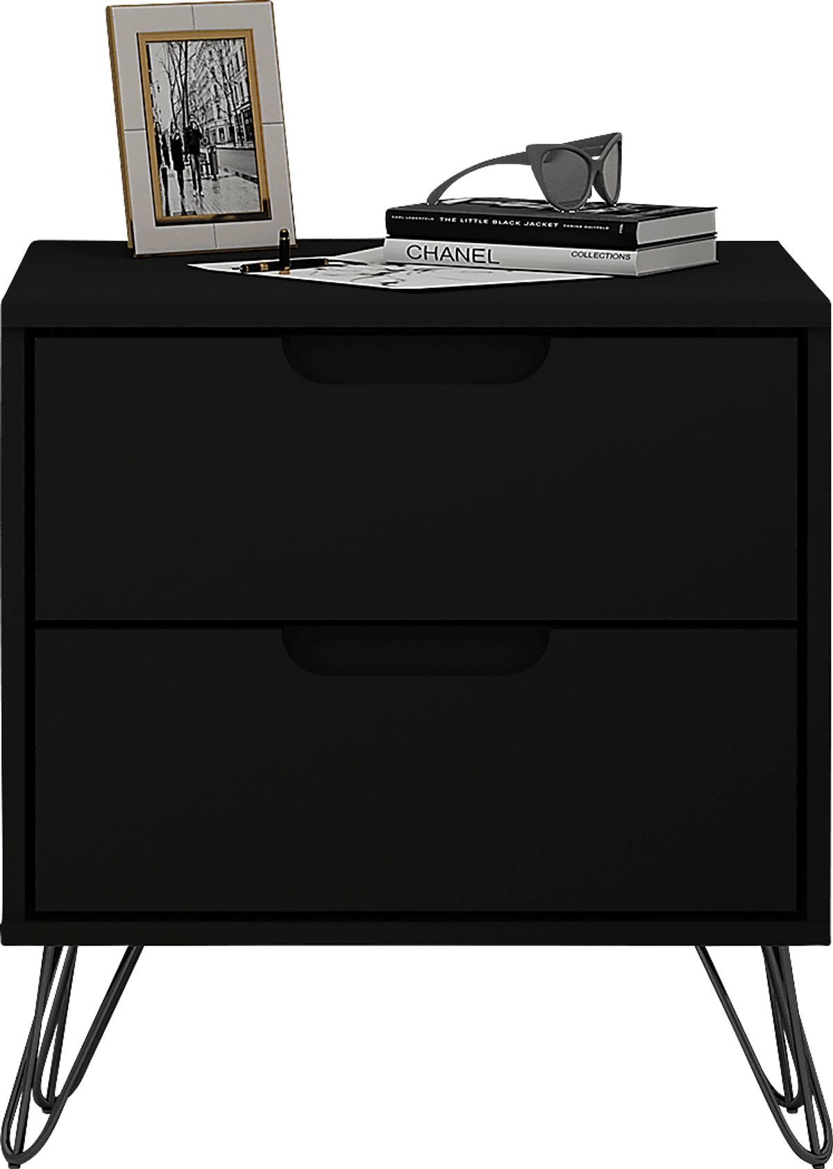 Camomile V Black Black,Colors Nightstand | Rooms to Go