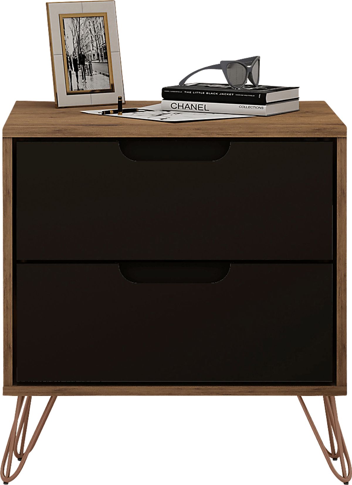 Camomile V Gray Nightstand | Rooms to Go
