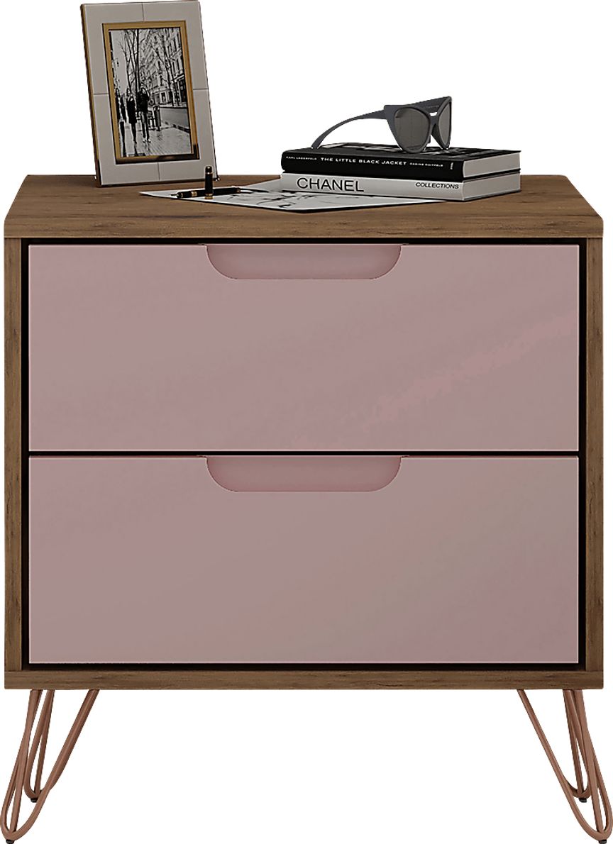 Camomile V Pink Nightstand - Rooms To Go
