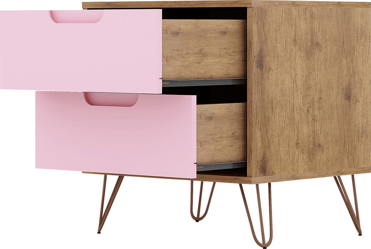 Camomile V Pink Nightstand - Rooms To Go